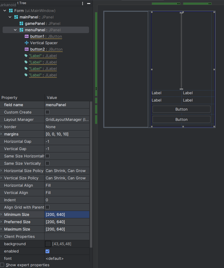 MainWindow | Arkanoid :: UNITEC